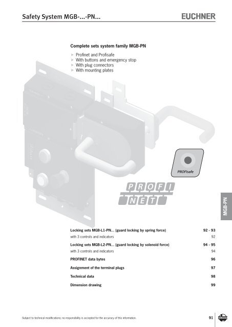 Safety System MGB-...-PN... - Euchner