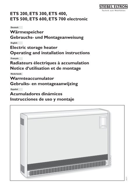 ETS 200, ETS 300, ETS 400, ETS 500, ETS 600, ETS ... - Stiebel Eltron