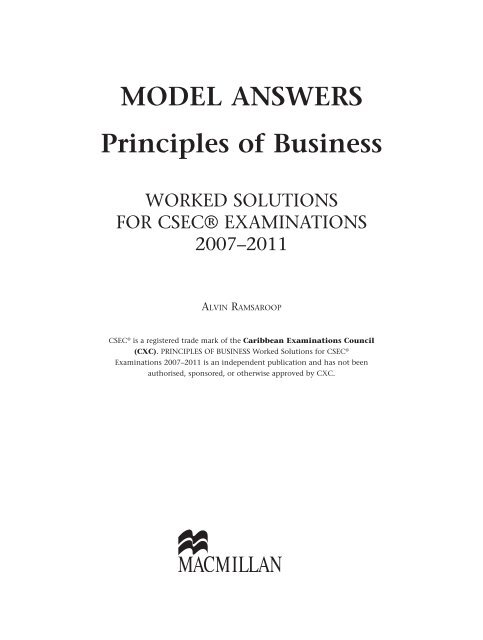 MODEL ANSWERS Principles Of Business Macmillan Caribbean model-answers-principles-of-business-macmillan-caribbean