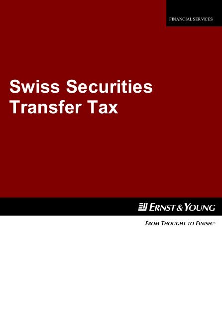 Swiss Securities Transfer Tax - Home - Ernst & Young - Schweiz