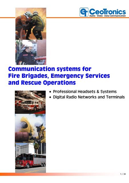 Communication systems for Fire Brigades, Emergency Services and ...