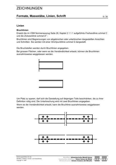 ZEICHNUNGEN Formate, Mass