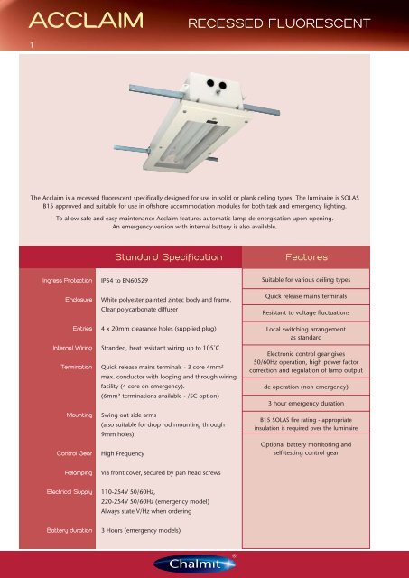 to download the PDF - Chalmit Lighting