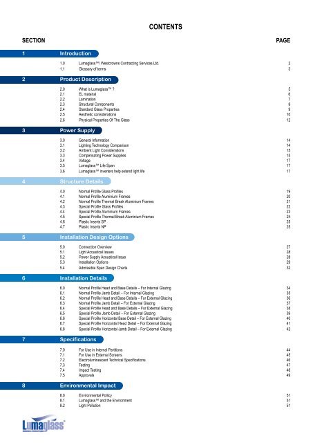 Architectural Specification Manual - Lumaglass