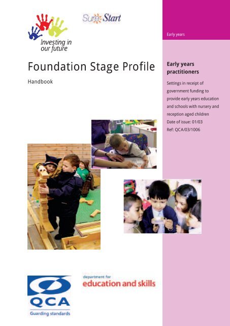 Foundation Stage Profile handbook - background colours ... - PGCE