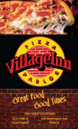 gold class menu - Village Cinemas