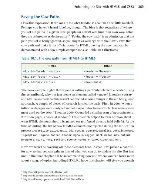 Paving the Cow Paths I lo