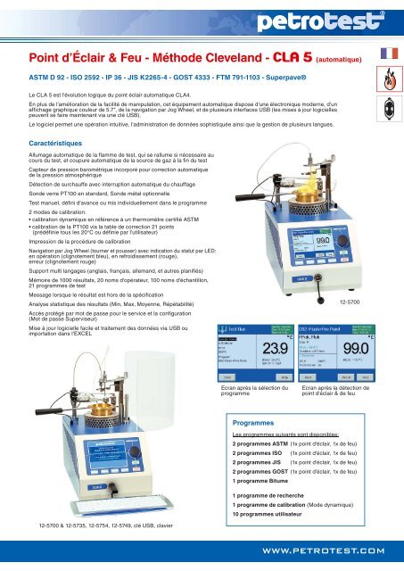 Flyer F12-5700f - Point d'éclair et feu - CLA5 - Petrotest