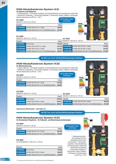 PAW-Heizkreisset-Verteile