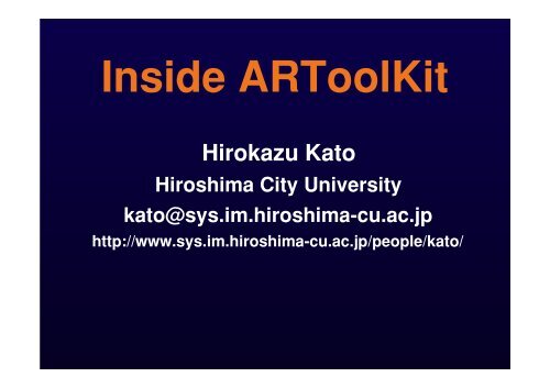Inside ARToolKit