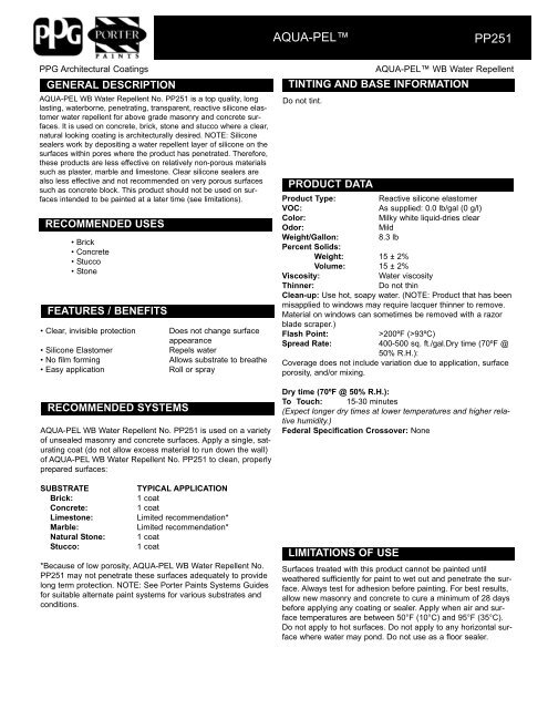 dsPP251 AQUA-PEL WB Water Repellent.qxp - PPG Industries