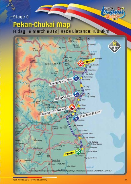 Pekan-Chukai Map - Le Tour de Langkawi