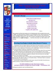 Miller Comprehensive High School - Regina Catholic Schools