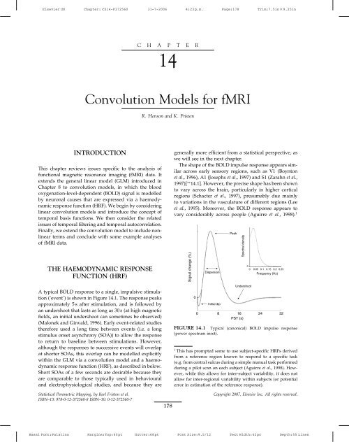 Convolution Models for fMRI - MRC Cognition and Brain Sciences Unit