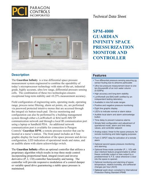 SPM-4000 GUARDIAN INFINITY SPACE PRESSURIZATION ...