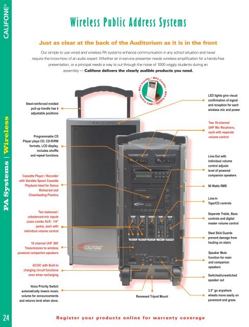 Brochure for Wireless Public Address Systems