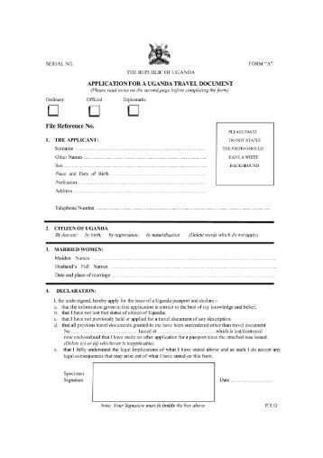 Passport Application Form - The Afghanistan Embassy