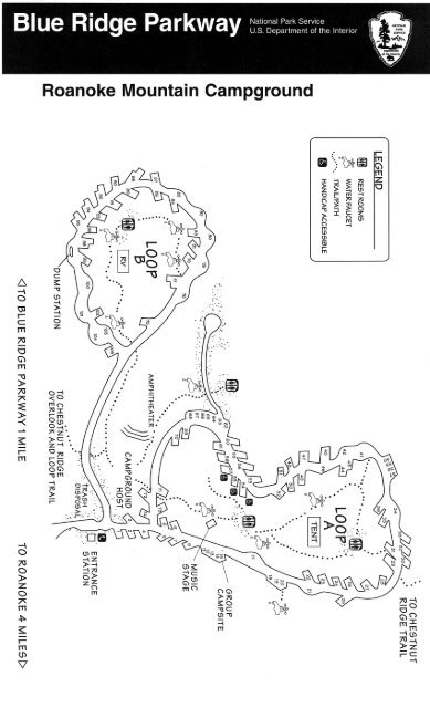 Roanoke Mountain Campground Map - Virtual Blue Ridge