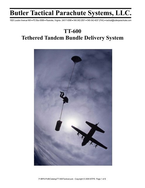 TT-600 - Butler Parachute Systems, Inc.