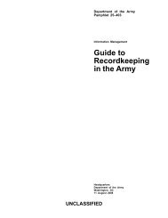 Guide to the Officer Record Brief - Army Publishing Directorate - U.S.