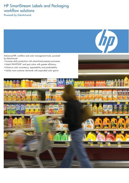HP SmartStream Labels and Packaging workflow solutions