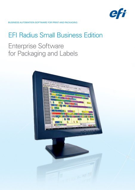 Enterprise Software for Packaging and Labels EFI Radius Small ...