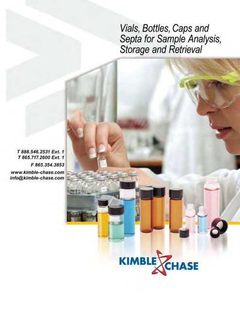 Download Our Current Vial Catalog (PDF 2.2 MB - Kimble Chase