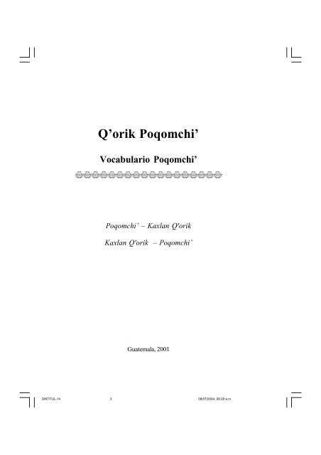 Qorik Poqomchi 