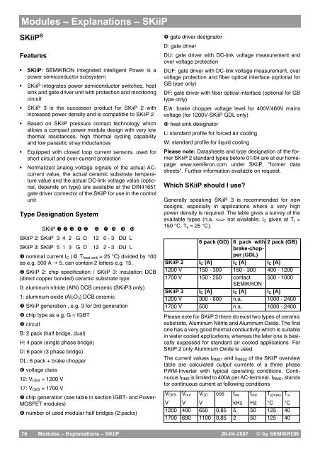 Modules – Explanations – SKiiP - Semikron