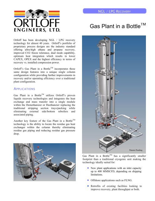 Gas Plant in a Bottle - Ortloff Engineers, Ltd.
