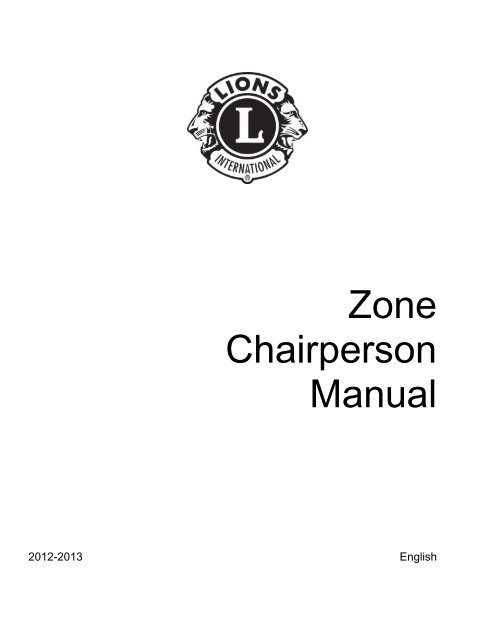 Zone Chairperson Manual (da100.pdf) - Lions Clubs International