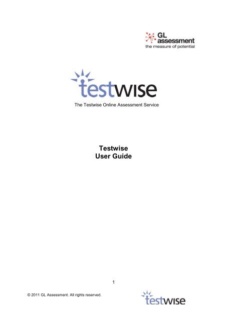 Testwise User Guide - Testwise Login