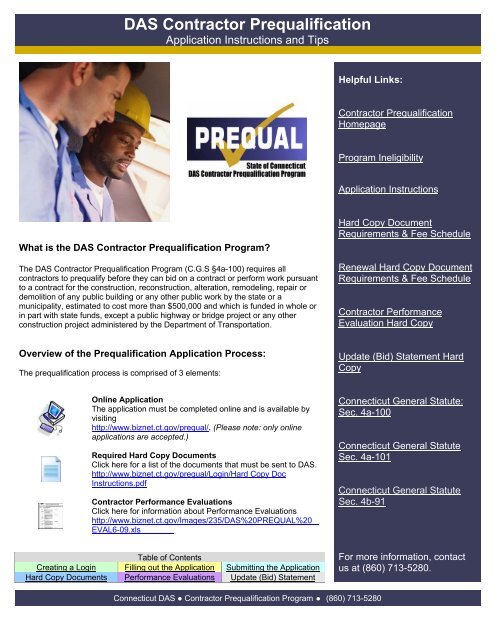 DAS Contractor Prequalification - Connecticut Department of ...