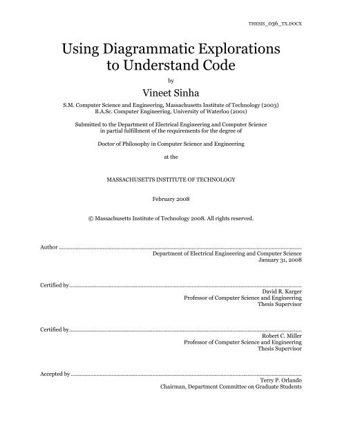 Using Diagrammatic Explorations to Understand Code