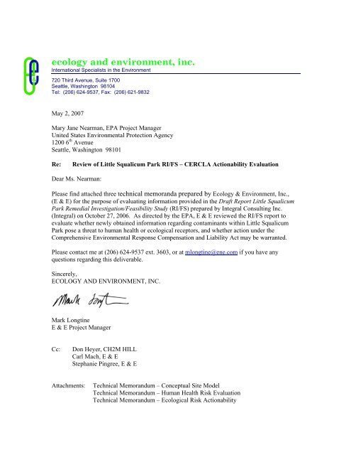 LSC CERCLA Actionability Memo (PDF) - Environmental Protection ...