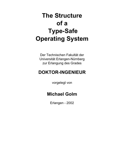 The Structure of a Type-Safe Operating System - OPUS