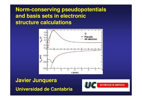 Norm-conserving pseudopotentials and basis sets in electronic ...