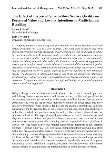 Article example re: Scale development