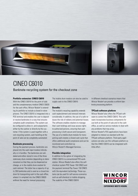CINEO C6010 - Wincor Nixdorf