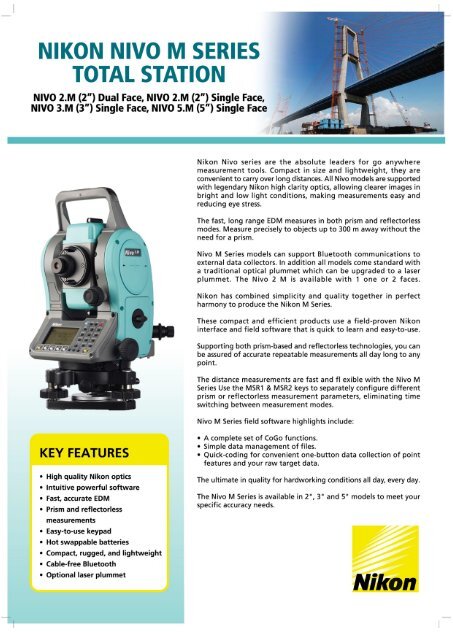 NIKON NIVO M SERIES TOTAL STATION