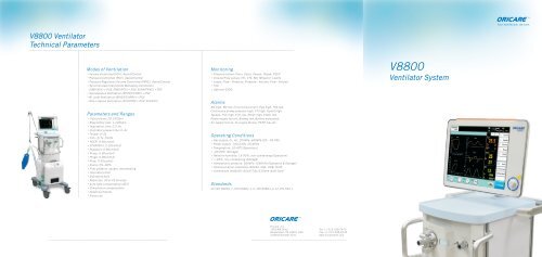 V8800 Ventilator System - Oricare