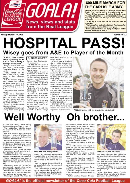 Goala! - The Football League