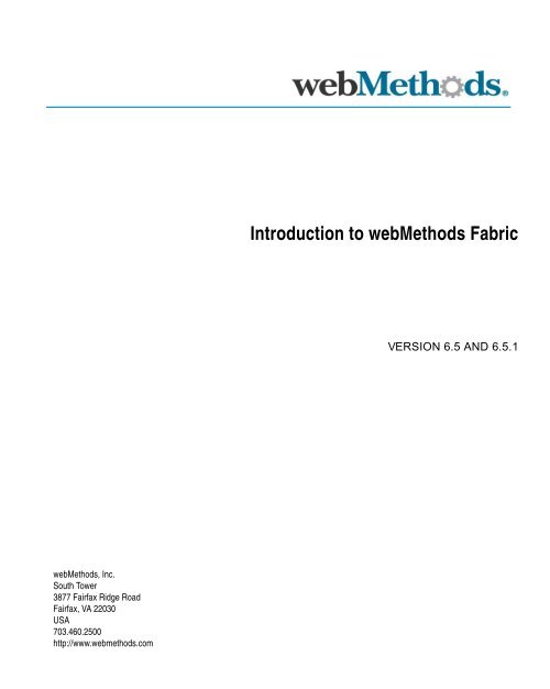 Introduction to webMethods Fabric - Software AG Documentation