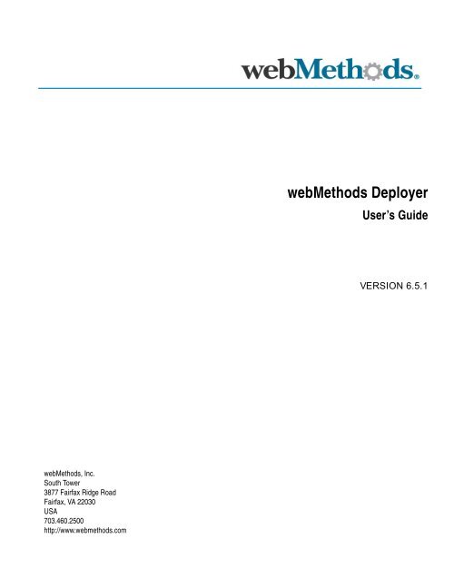 webMethods Deployer User's Guide - Software AG Documentation