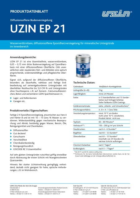 UZIN EP 21 - Uzin Utz AG