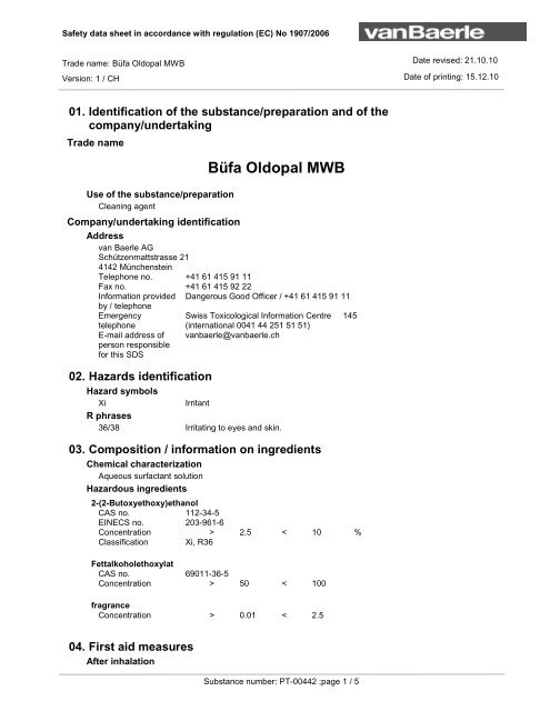 Büfa Oldopal MWB - vanbaerle.com