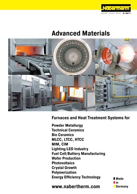 catalogue Advanced Materials - Nabertherm