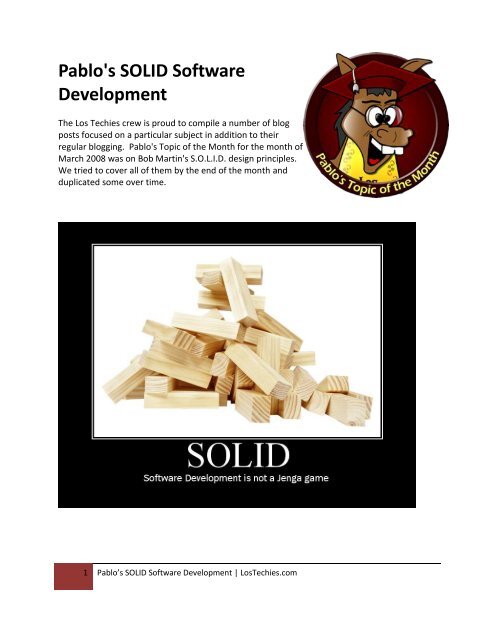 Pablo's SOLID Software Development - LosTechies