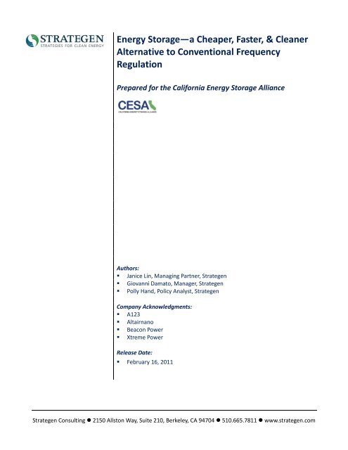 Energy Storage—a Cheaper, Faster, & Cleaner Alternative to ...