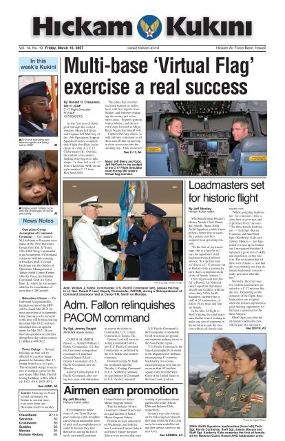 Multi-base 'Virtual Flag' exercise a real success - 15th Wing